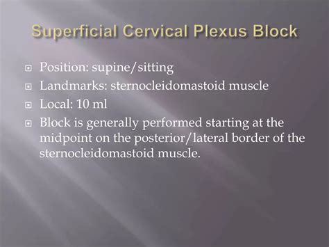 25820 Cervical Plexus Block 1 Pptx