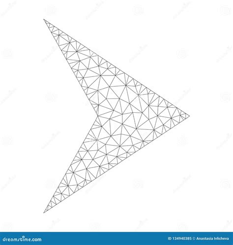 Mesh Vector Arrowhead Right Icon Stock Vector Illustration Of Orientation Element 134940385
