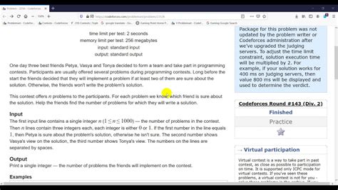 A Team Codeforces Problem In Bangla YouTube