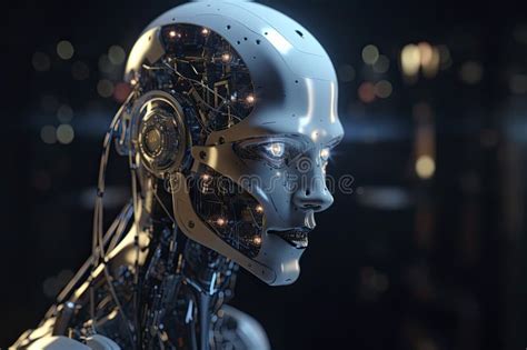 3d Rendering Artificial Intelligence Ai Research Of Robot And Cyborg
