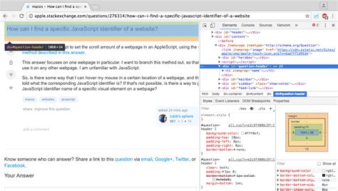 Macos How Can I Find A Specific JavaScript Identifier Of A Website Ask Different