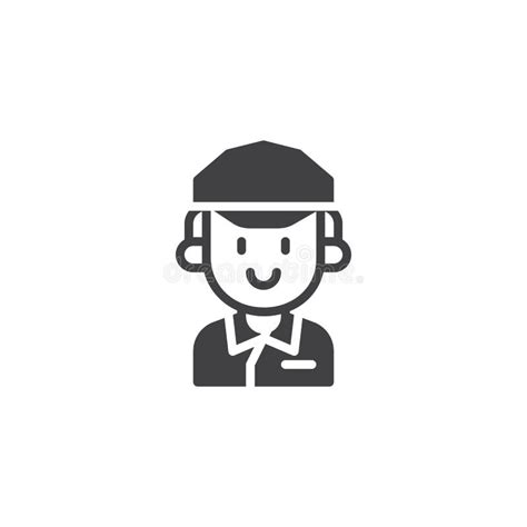 Icono Del Vector Del Courie De La Entrega Ilustración Del Vector