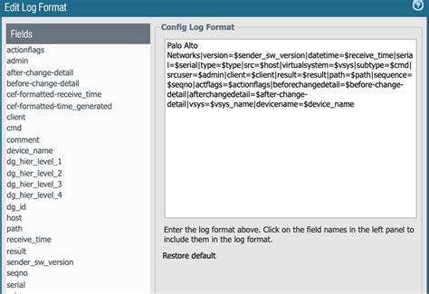 Paloalto Leef Forwarding And Integration Logsign Support Center