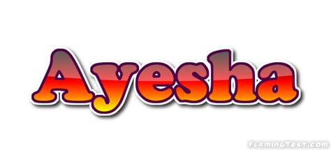 Ayesha Name Logo