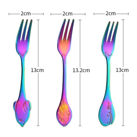Badu Bg Вилица за плодове от неръждаема стомана във формата на делфин сладолед торта десерт