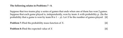 Solved The Following Relates To Problems 7 8 Suppose That Chegg Com