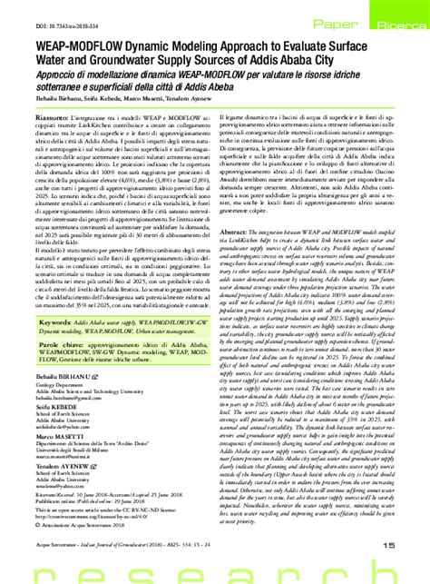 Pdf Weap Modflow Dynamic Modeling Approach To Evaluate Surface Water And Groundwater Supply