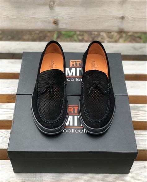 Купить черные лоферы с перфорацией по цене 7 500 ₽ Wanted Магазин модной мужской одежды