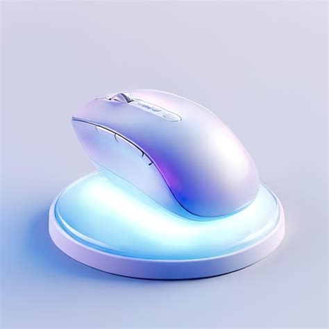 Premium Photo Glossy Stylized Glass Icon Of Mouse Computer Computer