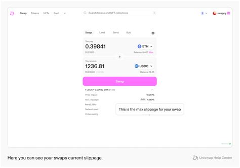 How To Change Slippage On The Uniswap Web App Uniswap Labs