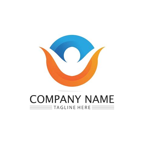 성공적인 사람들 로고 팀 작업 브랜드 및 비즈니스 로고 벡터 커뮤니티 화합과 우정 파트너 팀워크 관리 로고 프리미엄 벡터