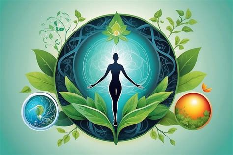 Premium AI Image | Stunning wellness healthcare and ecology symbols ...
