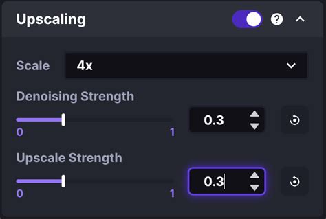 Enhancement Upscaling In CLI U Factor Strength Doesn T Allow For Selecting Denoise