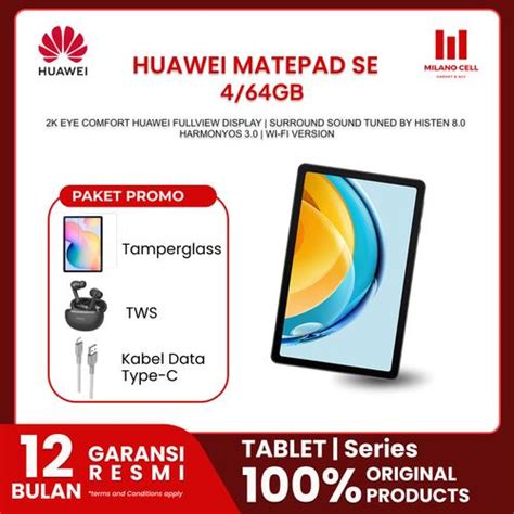 Jual HUAWEI MatePad SE 10 4 Tablet 4 64GB 2K Display HarmonyOS 3 0 Jakarta Selatan Milano