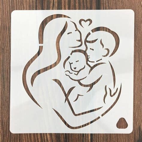 Трафареты мама с ребенком на день матери 27 фото