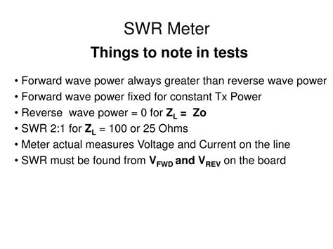 PPT SWR Meter Session Learn About Transformers And SWR Meters PowerPoint Presentation ID