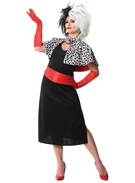 Cruella De Vil Halloween Costume 101 Dalmatians Womens Costume
