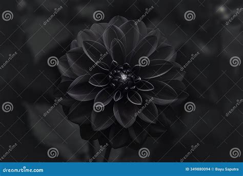 Ai Generative Black Dahlia Dark Background Stock Illustration Illustration Of Plant