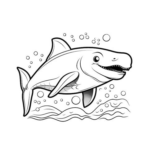 Premium Ai Image Basilosaurus Cute Flat Design Charm Flat Coloring