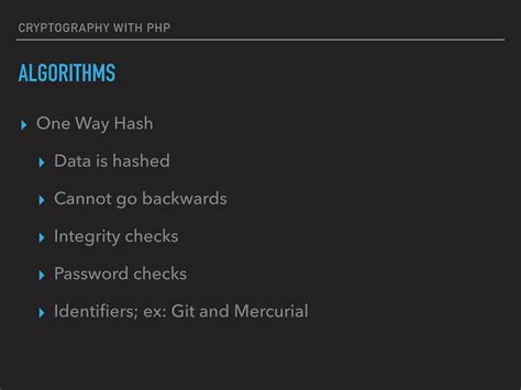 cryptography with php ppt