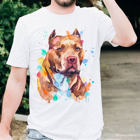 Тениска с куче Питбул