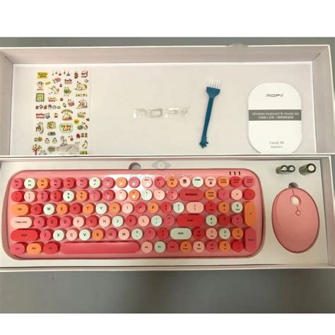 Mofii Candy Xr 2 4g Wireless Keyboard And Mouse Combo Cute Keyboard With Multi Color Round