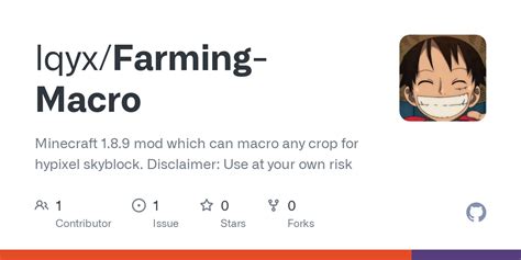 GitHub Lqyx Farming Macro Minecraft 1 8 9 Mod Which Can Macro Any Crop For Hypixel Skyblock