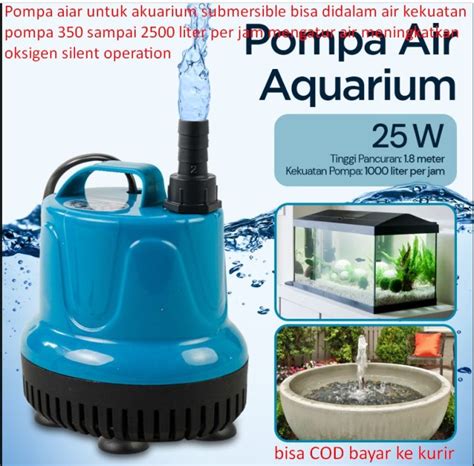 Pompa Aiar Untuk Akuarium Submersible Bisa Didalam Air Kekuatan Pompa