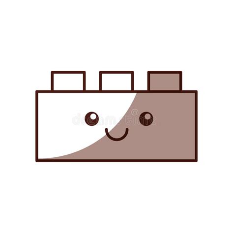 Toy Blocks Structure Kawaii Character Stock Vector Illustration Of Icon Building 95936350