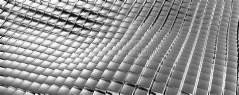 Silver Metallic Abstract Cube Background With Light Effect Structure Of Large Number Of Cube