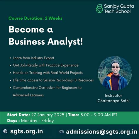 Sanjay Gupta Tech School On Linkedin Businessanalyst Careergrowth