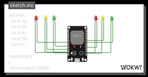 Traffic Light Copy Wokwi Esp32 Stm32 Arduino Simulator