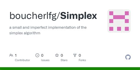 Github Boucherlfgsimplex A Small And Imperfect Implementation Of