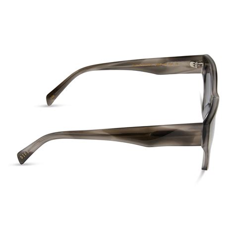 Evie Cateye Sunglasses Smoke Marble And Grey Gradient Diff Eyewear