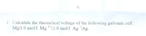 solved calculate the theoretical voltage of the following
