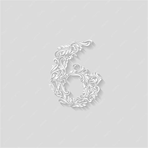 Premium Vector Decorated Six Digit