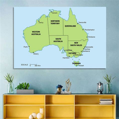 Australia Map Wall Art Map Wall Art Australia Map Map Wall