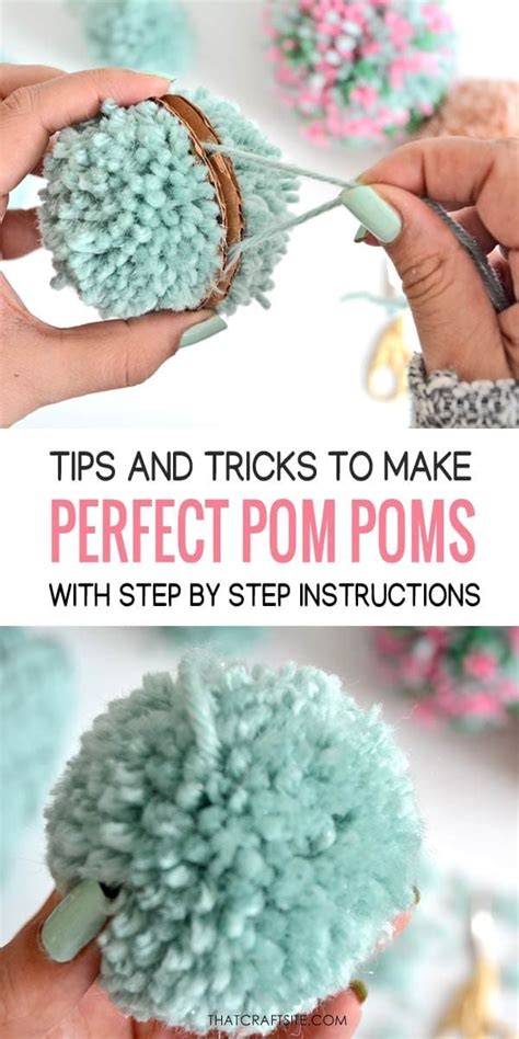 Learn How To Make A Perfect Pom Pom With A Cardboard Template Get All The Tips And An Easy Step
