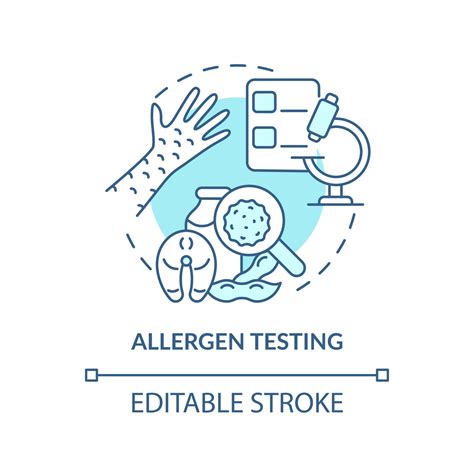 Allergen Testing Turquoise Concept Icon Analysis Service Abstract Idea Thin Line Illustration