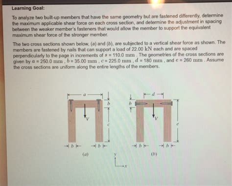 solved learning goal to analyze two built up members that