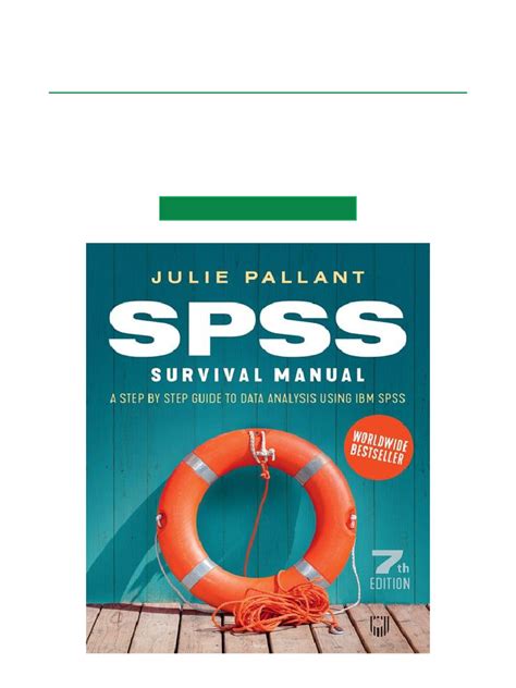 Spss Survival Manual A Step By Step Guide To Data Analysis Using Ibm Spss 7th Edition Complete