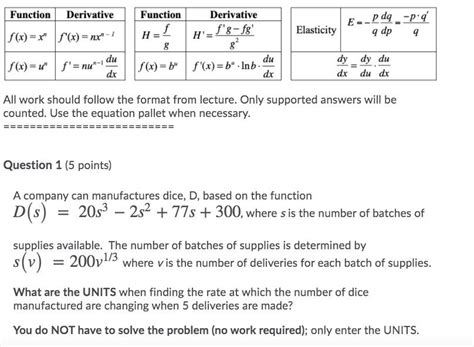 Solved Function Derivative Elasticity E P Dq Q Dp 9