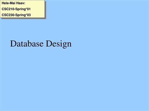Ppt Database Design Principles And Implementation In Uml Powerpoint
