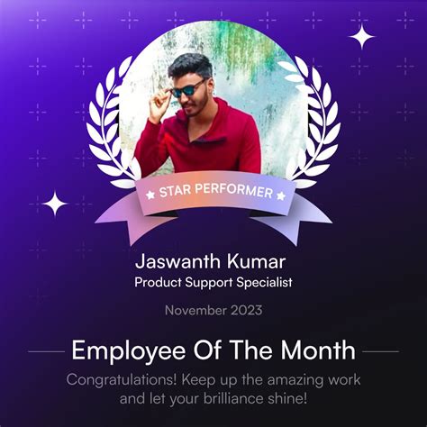 Jaswanth Kumar On Linkedin Employeeofthemonth Workanniversary