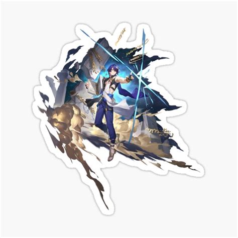 Dr Ratio Clean Splash Art Honkai Star Rail Sticker By Demray