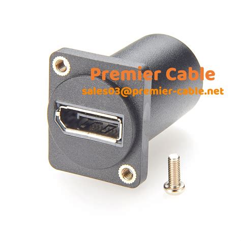 China Panel Mount Feedthrough Connector Displayport Female To Female Coupler D Type
