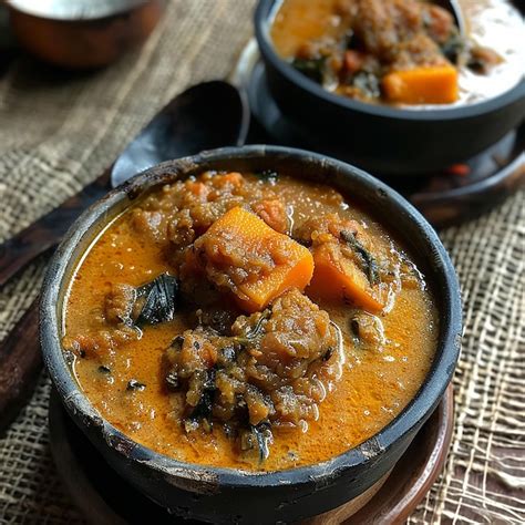 Fufu And Egusi Soup A West African Staple With Beat Sweet Potato And