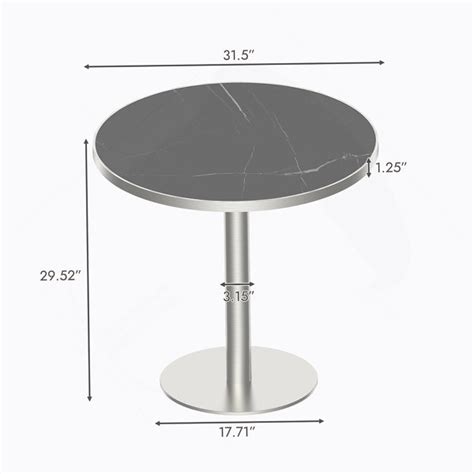 George Oliver Round Modern Dinning Table 315 Inches Bistro Table With