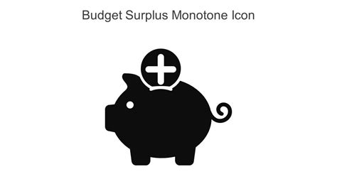 Budget Surplus Monotone Icon In Powerpoint Pptx Png And Editable Eps Format Ppt Template