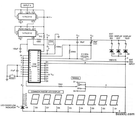 40 Mhz Universal Counter Measuring And Test Circuit Circuit Diagram